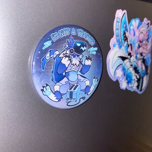 Protogen & Sergal MAGNET / BIG BADGE: Protogen is Not a Toaster and ...