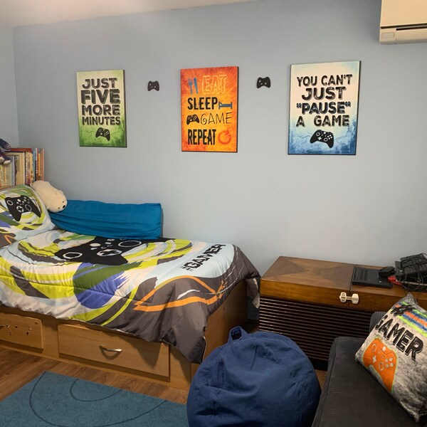 PC, GAMING MOUSE, Grey, Video Game Prints, Set of 3, Video Gamer ...