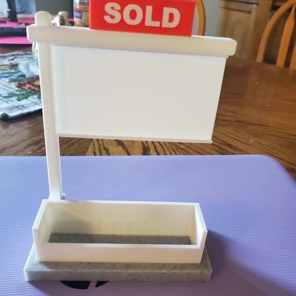 Marble Color Real Estate Business Card Display - Business Card Holder ...