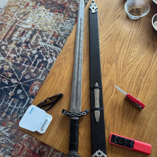 Hand Forged Damascus Steel NORTHMEN Sword, Medieval Viking Sword, Sword ...