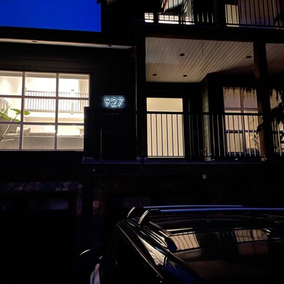 Lit House Numbers Sign With Led Bar on the Top for Backlit Modern ...