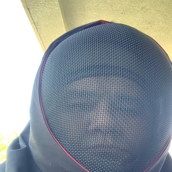 Over Mask Fencing Hood - SCA Fencing or Cut and Thrust Hood, Cotton ...