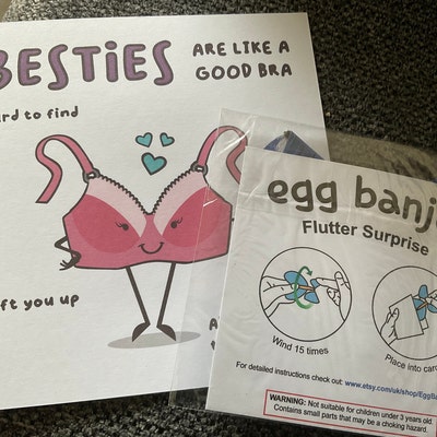 Besties Are Like a Good Bra: Best Friend Card, Birthday Card for Bestie ...