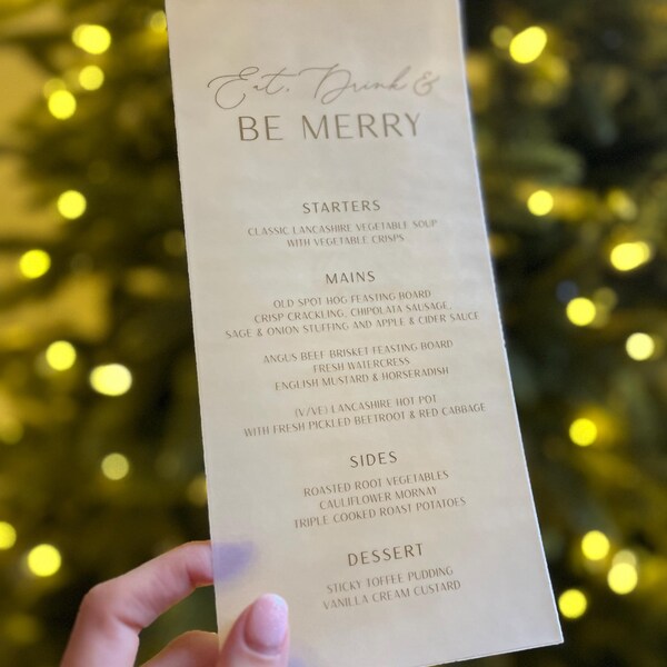 Simple Elegance White Wedding Menus - Etsy UK