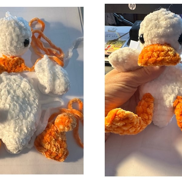 Double Pack - Duck and Mini Duck Snuggler Crochet Pattern Amigurumi ...