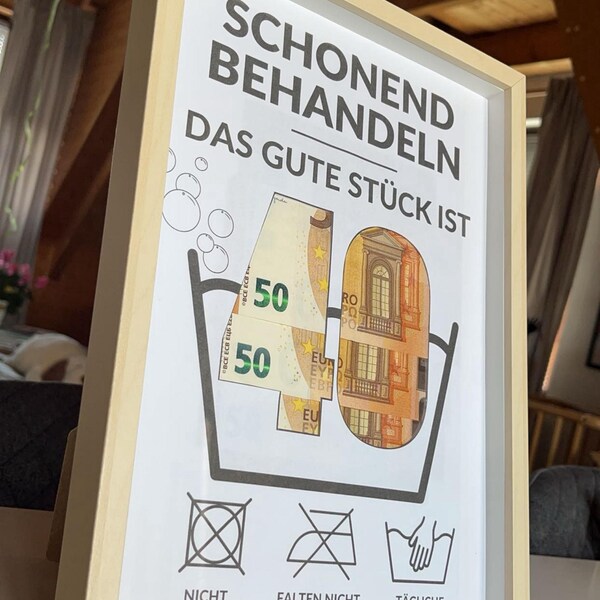 Cadeau anniversaire RIEN Cadeau drôle Affiche surprise pour billets à ...