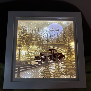 BEAR in FOREST Light Box Svg Bear Shadow Box for Cricut Silhouette 3D ...