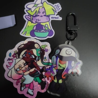 Pearl and Marina Splatoon 2 Glitter Holographic Sticker - Etsy