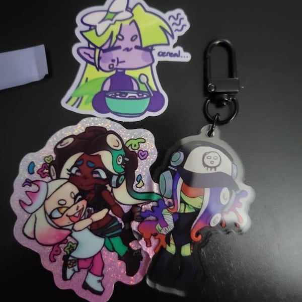 Pearl and Marina | Splatoon 2” Glitter Holographic Sticker - Etsy