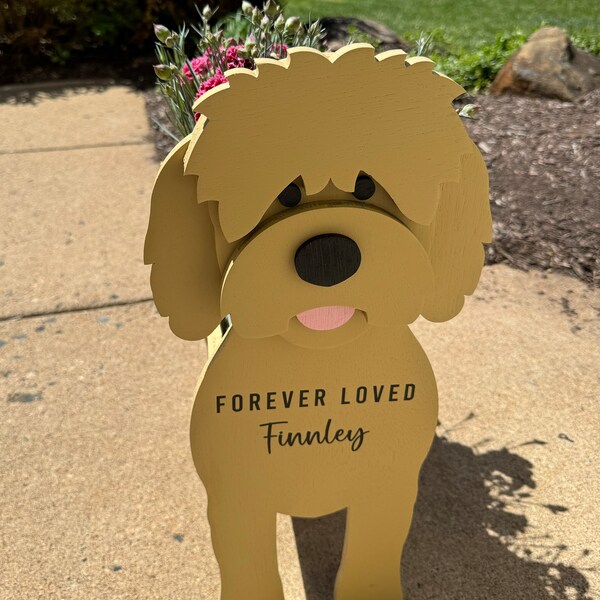 Labrador Wooden Flower Planter Box Gift Dog Planter Handmade Made in ...
