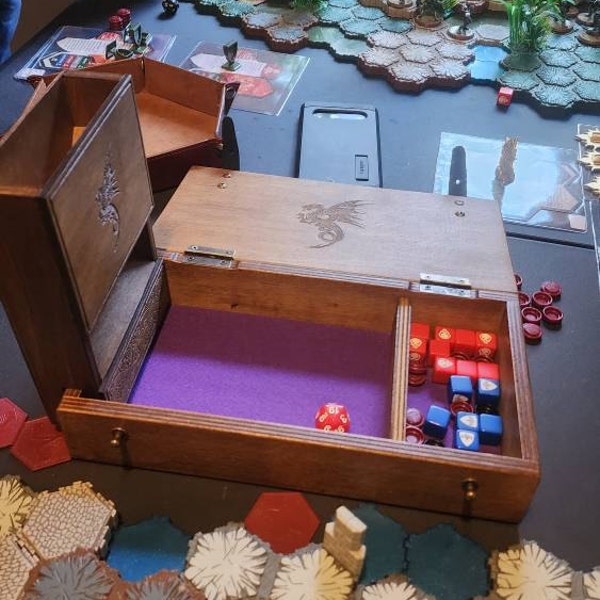 Engraved Dice Tray Conan the Barbarian Snake Dice Box Character RPG Box ...