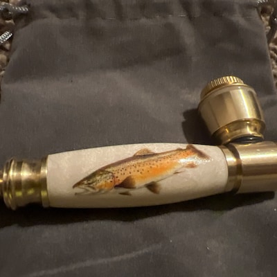 Fly Fishing Curly Maple Trout Smoking Gift Pipe - Etsy