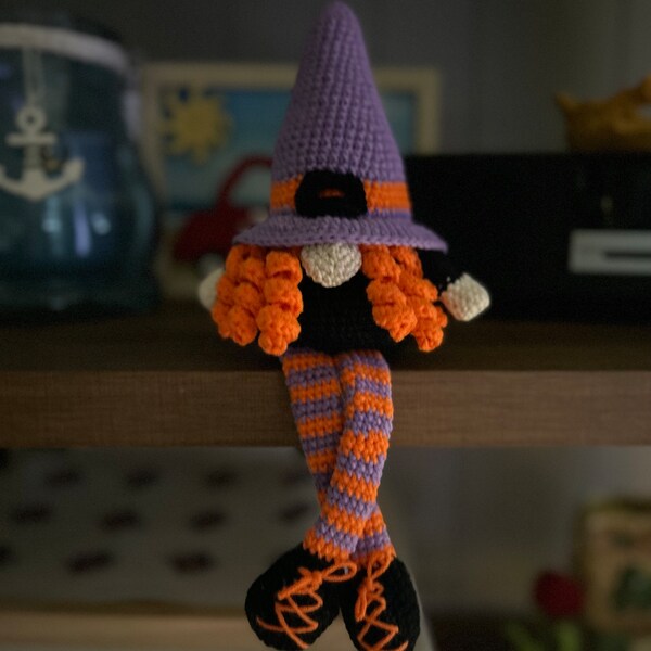 Crochet Pattern- Halloween Witch Gnome Pattern- Crochet Gnome Bundle ...