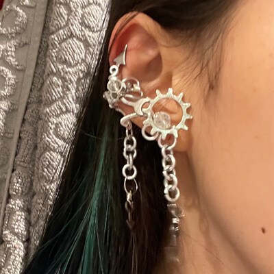 Evil Eye Ear Cuff Macabre and Cyberpunk Inspired Cartilage - Etsy