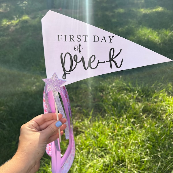 First Day of School Flag PRINTABLES - Preschool Through 6th Grade - Etsy