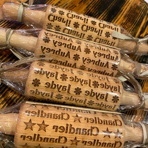 Personalized KIDS Rolling Pin With NAME. Embossing Rolling Pin. Kids ...