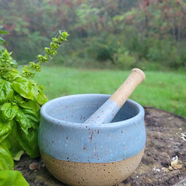 Mortar and Pestle, Wheel Thrown Pottery, Pottery Mortar and Pestle, Ceramic Mortar and Pestle ...