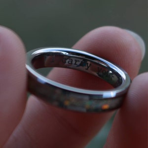 Unicorn Poop Diamondcast Ring With Opal Inlay on an 8mm Wide Channel ...