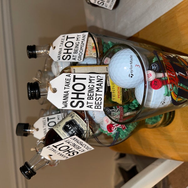 DIGITAL Take a Shot at Being My Groomsmen Best Man File Included for ...
