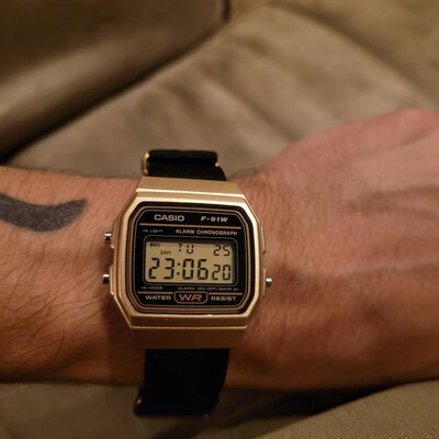 Custom Gold Casio Watch on Black Strap - Etsy