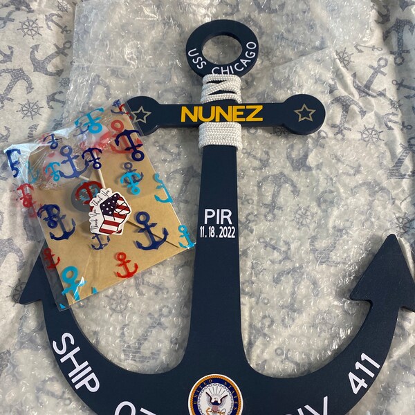 US Navy PIR Anchor / Navy Graduation Anchor / PIR / Navy Boot Camp ...