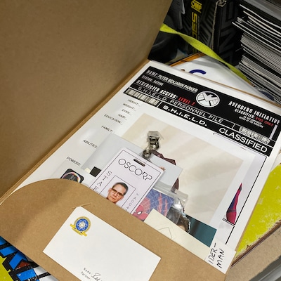 Spiderman File Peter Parker S.H.I.E.L.D. Folder Secret Paper Props ...