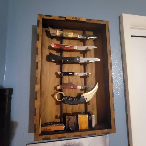 Knife Display Case, Custom Knife Holder, Knife Storage, Pocket Knife ...
