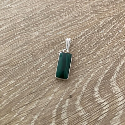 925forher Long Rectangle Turquoise Necklace Pendant With Silver Box ...