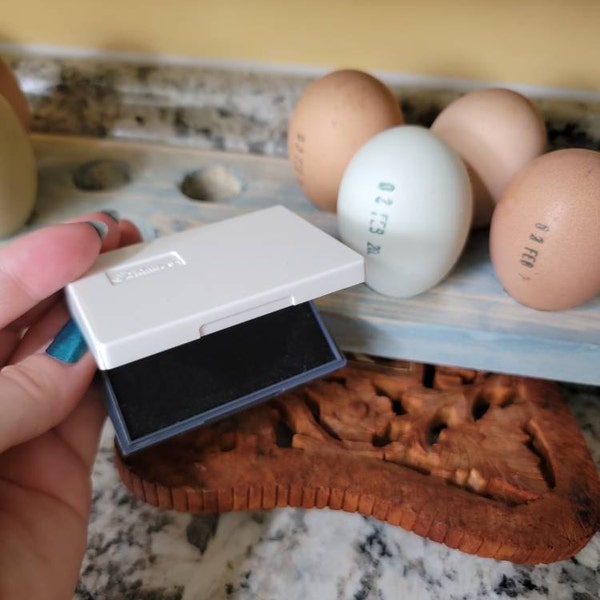 Mini Egg Safe Ink Pad Black Size: 1.75 X 2.5 Food Safe Ink Pad Egg ...