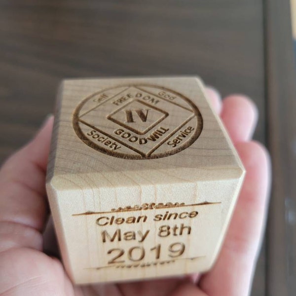 Personalized NA Recovery Wood Block: Engraved Slogans & Prayers - Etsy