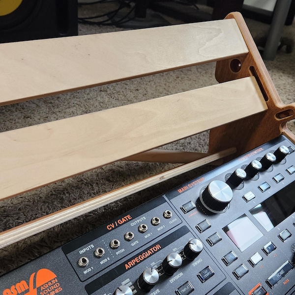 Intellijel Cascadia Custom Stand With Wrist Pad Rack Solid Walnut Wood ...