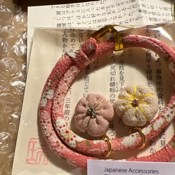 Kimono Bracelet Traditional Japanese Pattern Gift Soft Fabric Wrist ...