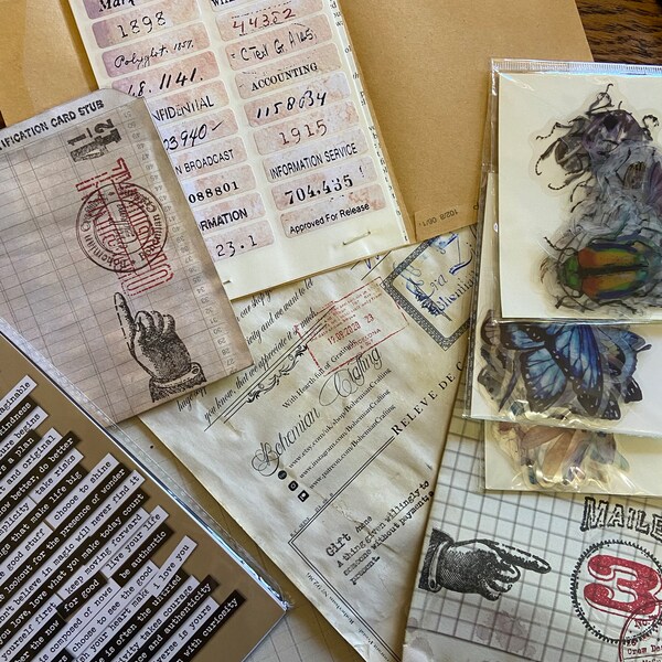 Vintage Tabs and Labels Digital Download Printable Ephemera - Etsy