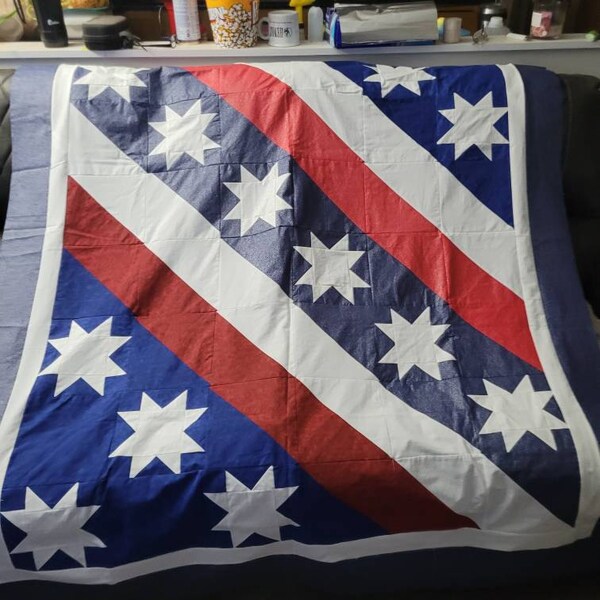 PATTERN - QOV® Ribbons & Stars Quilt Pattern. Finished Size: 60 X 72 ...