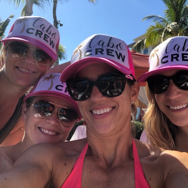Cabo Crew Trucker Hat | Mexico Group Vacation Ideas | Party Favor Gifts ...