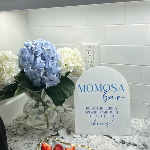 MOMOSA Bar Acrylic Sign, Momosa Bar, Blue Momosa Bar Sign, Momosa Bar ...