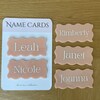 Wavy Name Cards Acrylic Laser Personalised, Individual Guests Place ...