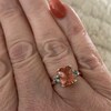 Oregon Sunstone Ring red Pink Oregon Sunstone Ring Emerald Cut Oregon ...