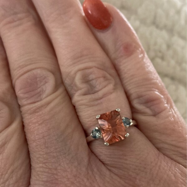 Oregon Sunstone - Sterling Silver Ring - Oregon Sunstone Ring - Red and ...