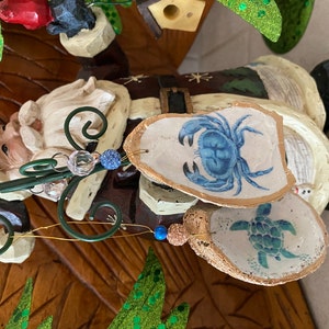 Hummingbird Ornament. Hummingbird Christmas Ornament. Oyster Shell ...