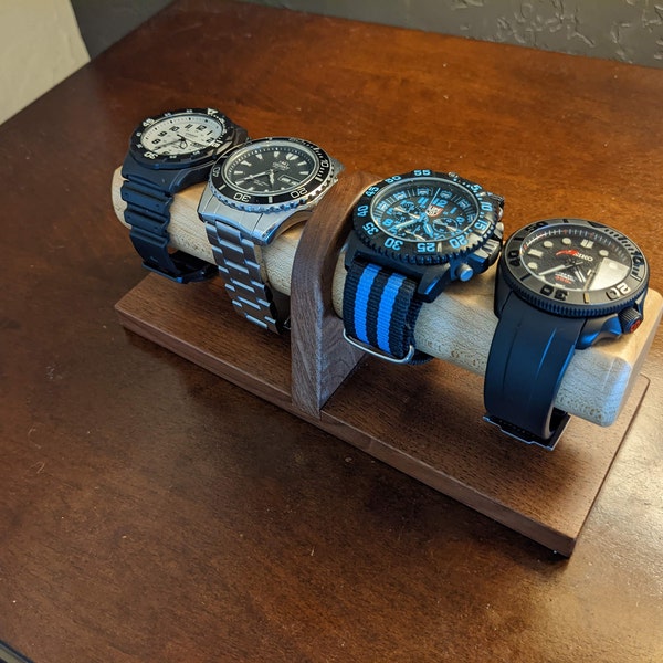 Timestand L Adjustable Four Watch Stand in Walnut Wood for Special Gift ...