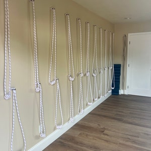 Iyengar Yoga Wall Ropes set of 12 Ropes-2 Long 2 Small, Yoga Ropes for ...