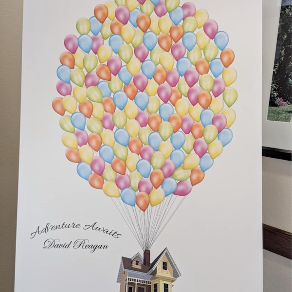 Wedding Balloon Guest Book Sign in Table Instructions Print - "sign ...