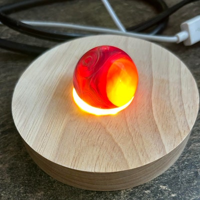 Wooden LED Display Base Lighted Base for Crystal Art Wood Display ...