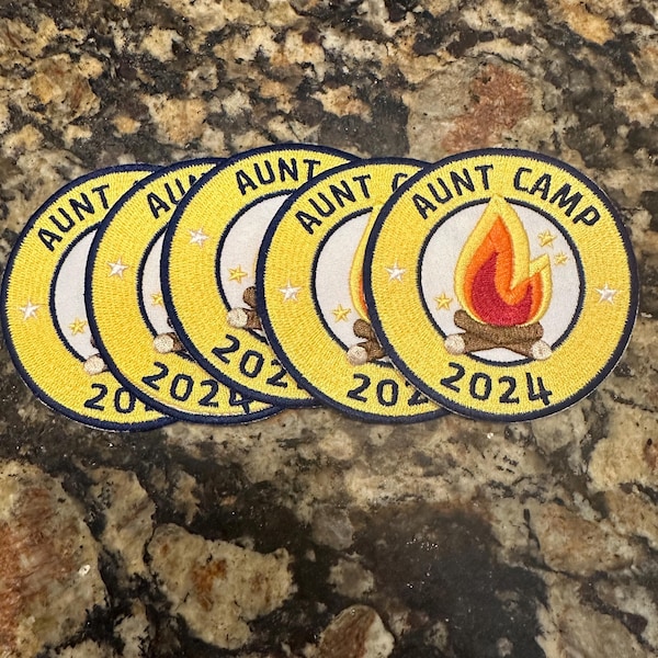 Personalized Campfire Patch, Embroidered Iron-on Applique for Diaper ...