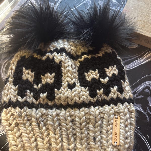 Rainbow Faux Fur Pom | Charlie & Luna Co., Handmade, Pompom, Beanie ...