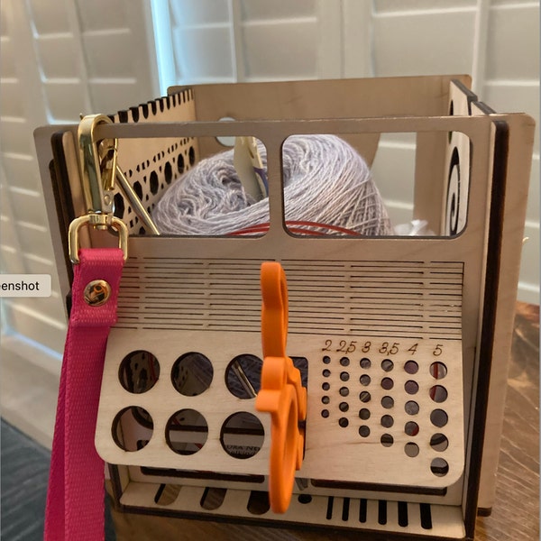 Knitting Needle Organizer Graphic, Cable Needle Holder, Crochet Hook ...