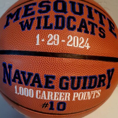 Custom Embroidered Basketball/memory Ball/award/keepsake/trophy/senior ...