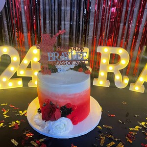 Custom Graduation Cake Topper Class of 2024, Personalized Cake Topper ...