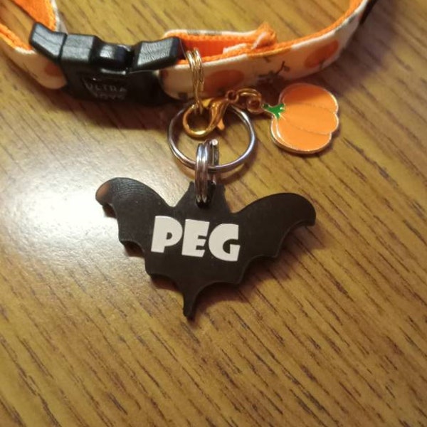Personalized Bat Pet Tag or Human ID Tag, Perfect Tag for Cats, 10 ...